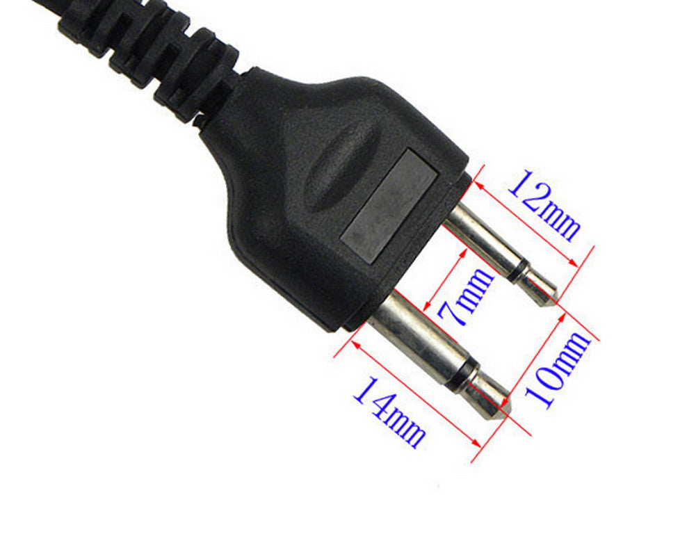 2 Pin Jack Handheld Shoulder Speaker MIC Microphone for ICOM Radios IC ...